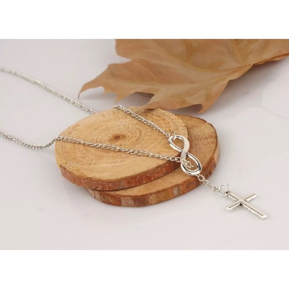 Jewelry | Infinity Cross Necklace Silver | Poshmark